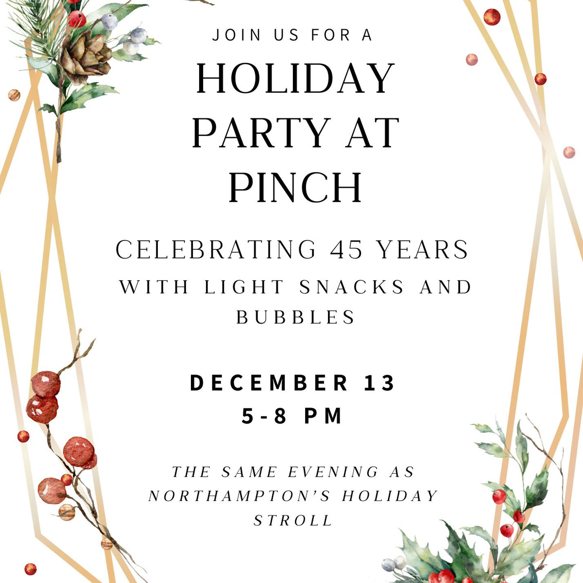 Holiday Party Celebrating 45 Years of PINCH