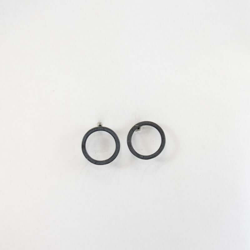 Oxidized Circle Studs | Local Northampton Pottery & Jewelry Gift Store ...