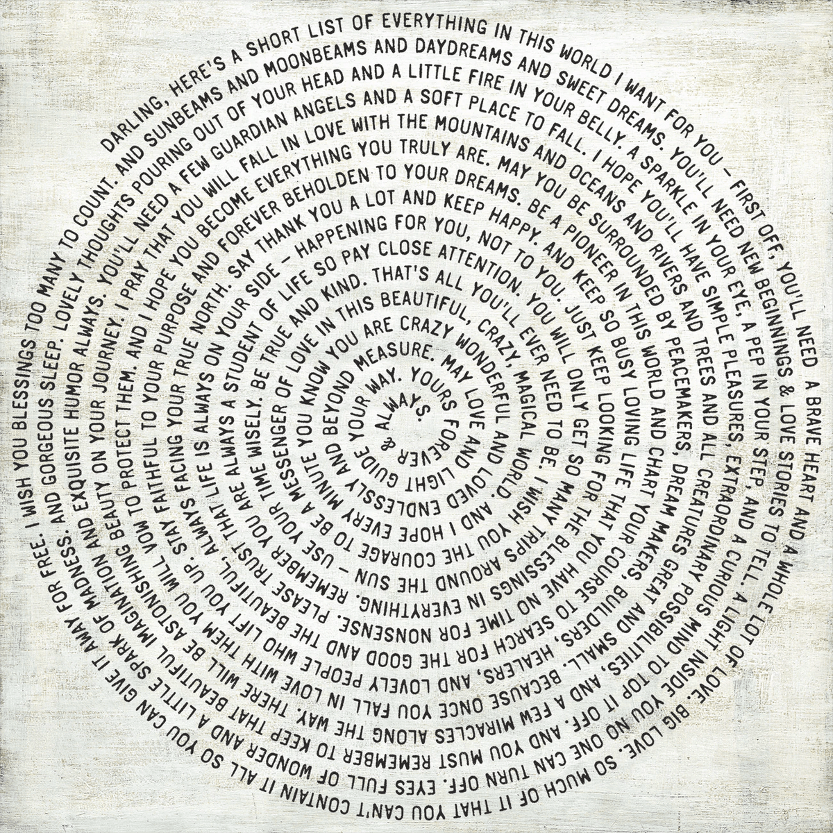 "Darling, Here's a Short List..." Art Print in Black Font | Shop ...
